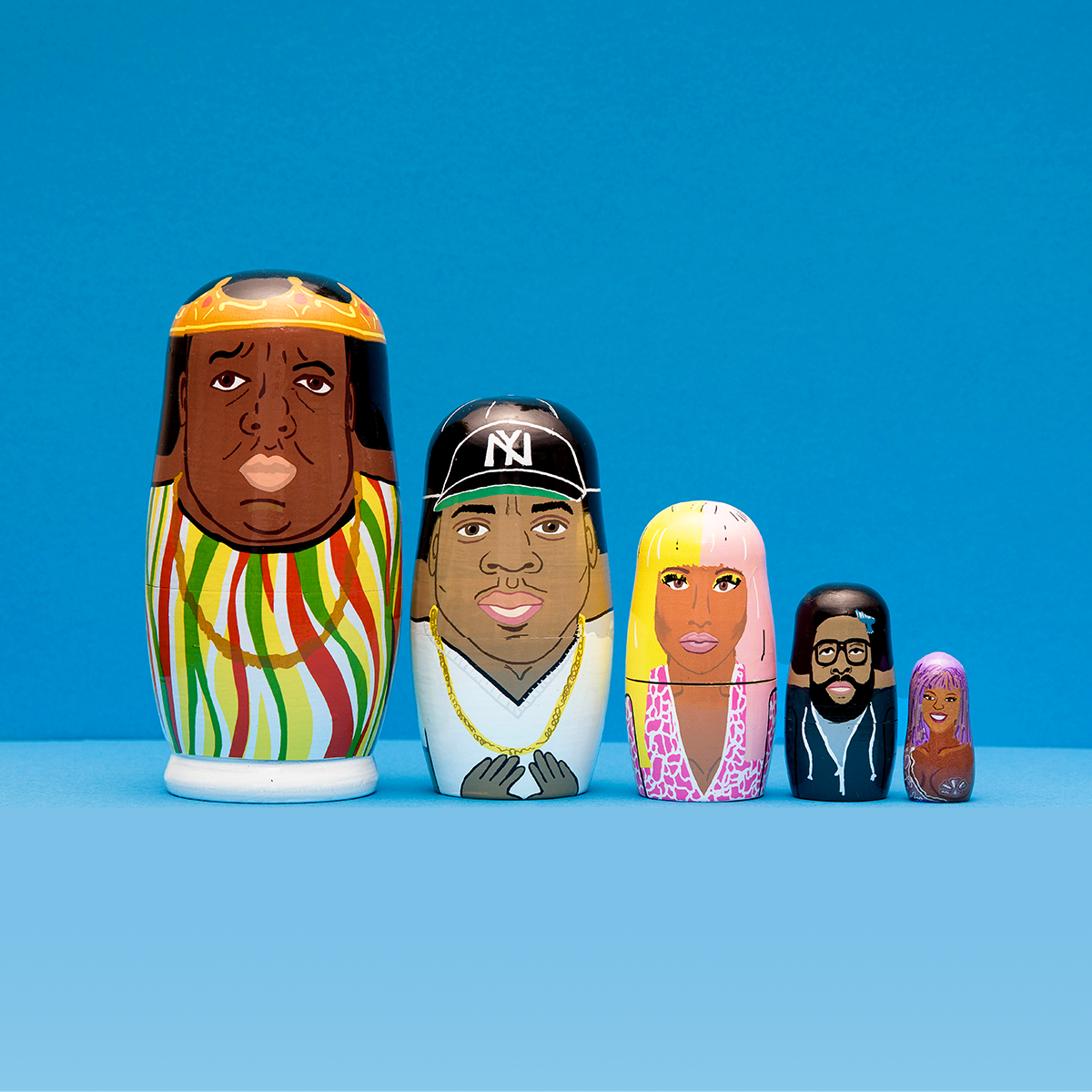 Larney + Babs - East Coast Rappers Wooden Nesting Doll Sets – Davidson ...